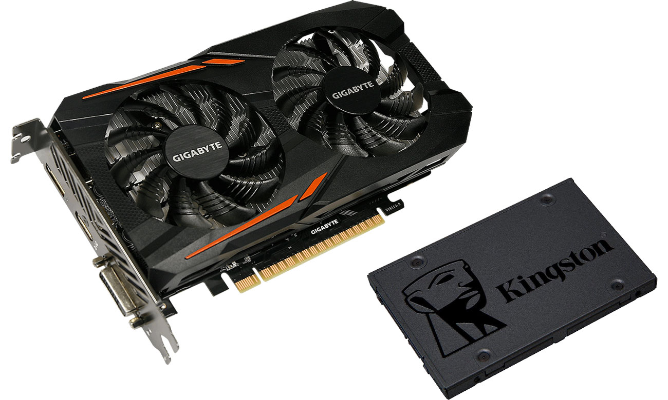 Gigabyte GeForce GTX 1050 TI OC 4GB + Kingston 120GB A400 - Karty ...